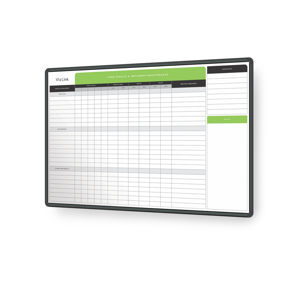 The Vehicle Maintenance Whiteboard – VizLink Visual Communication